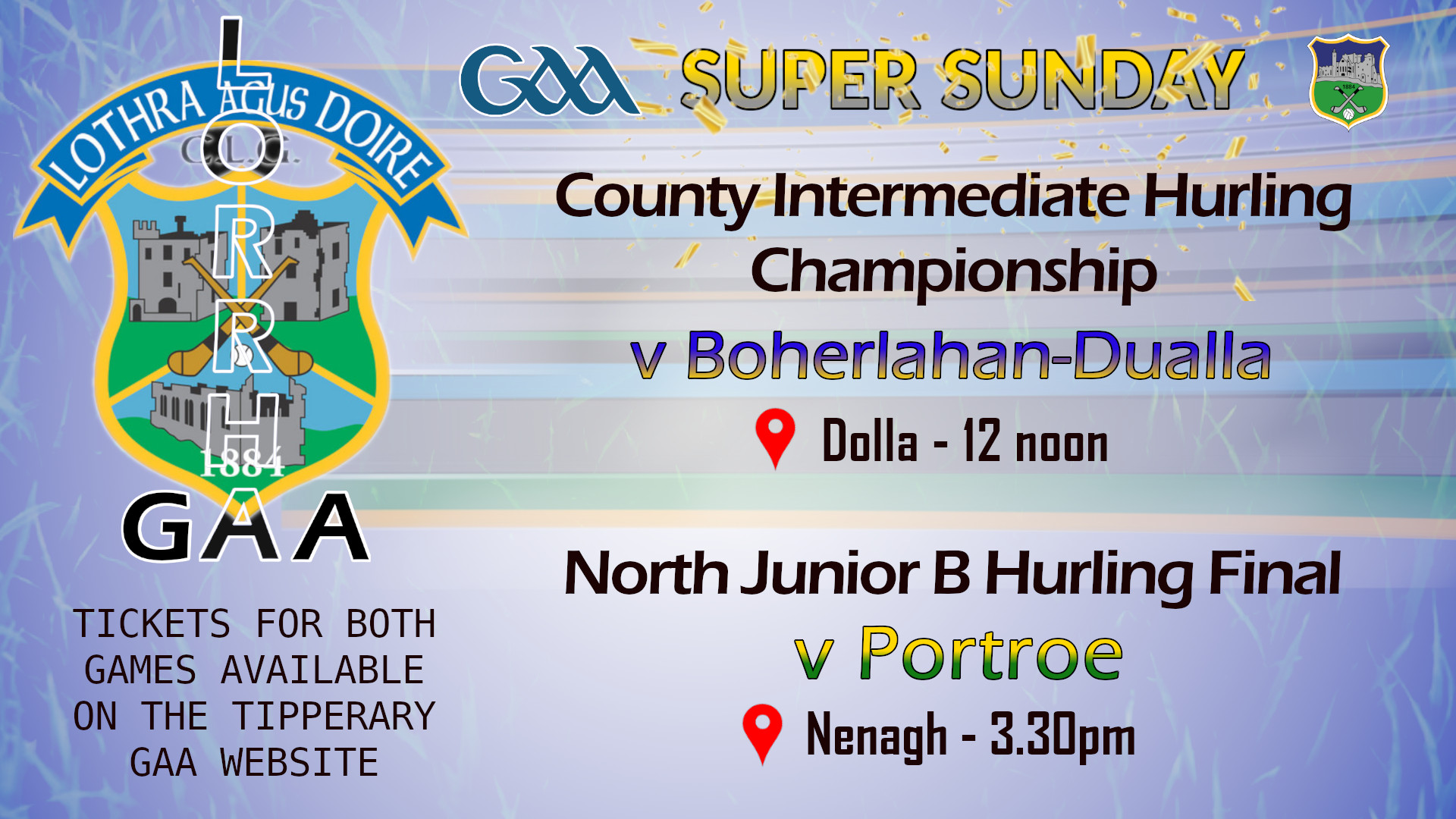 Lorrha GAA notes – 29/8/22 – Lorrha GAA & Camogie